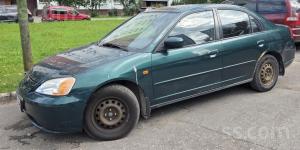 Green Honda Civic 2001 in Riga, with an engine capacity of 1.60 L and mileage of 215 thousand km for 690 €, photo  on AUTOMOTO.COM.LV