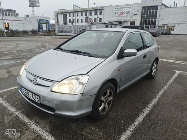 Grey Honda Civic 2002 in Kaunas, with an engine capacity of 1.40 L and mileage of 272 thousand km for 550 €, photo 1 on AUTOMOTO.COM.LV