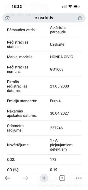 Pelēks Honda Civic 2003 Aizkraukle, ar dzinēja tilpumu 1.60 L un nobraukumu 236 tūkst. km par 890 €, foto 10 vietnē AUTOMOTO.COM.LV