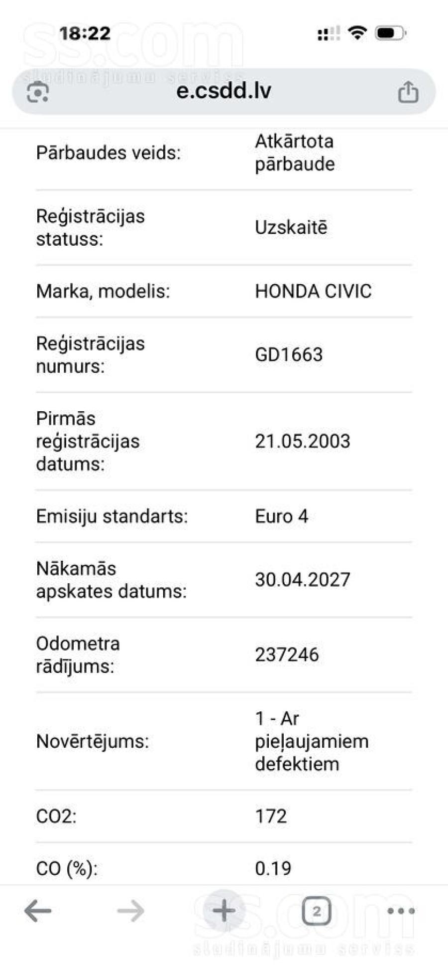 Pelēks Honda Civic 2003 Aizkraukle, ar dzinēja tilpumu 1.60 L un nobraukumu 236 tūkst. km par 890 €, foto 10 vietnē AUTOMOTO.COM.LV