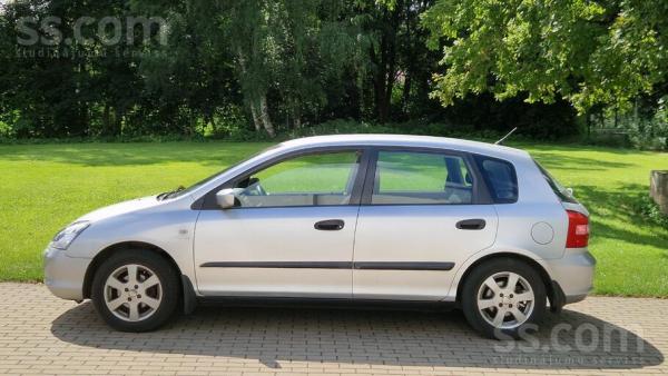 Grey Honda Civic 2003 in Riga, with an engine capacity of 1.60 L and mileage of 0 thousand km for 1290 €, photo 5 on AUTOMOTO.COM.LV