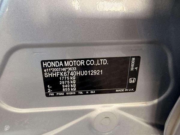 Pelēks Honda Civic 2018 Viļņa, ar dzinēja tilpumu 0.99 L un nobraukumu 137 tūkst. km par 10950 €, foto 9 vietnē AUTOMOTO.COM.LV