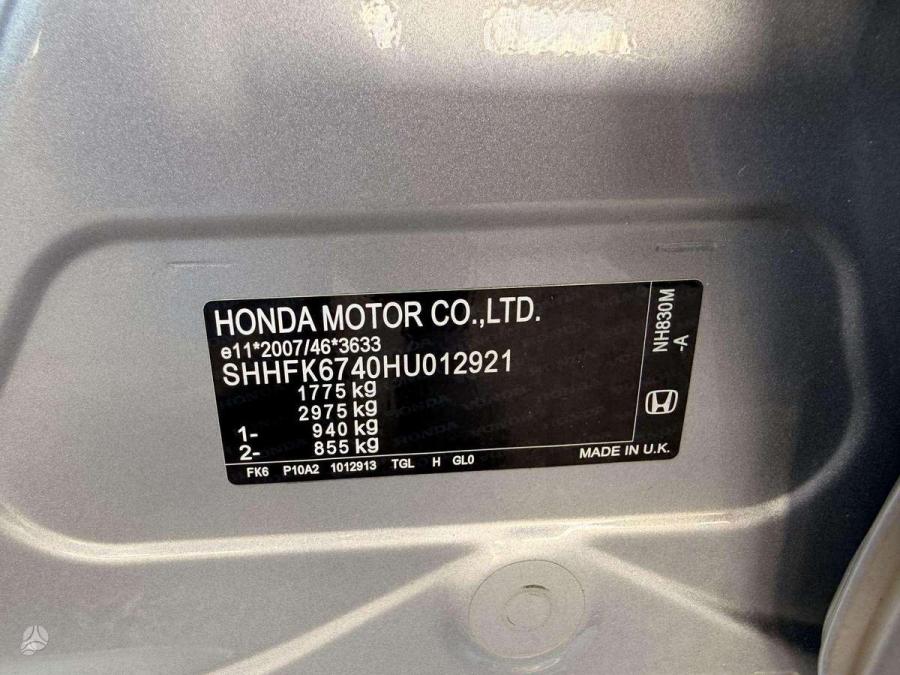 Pelēks Honda Civic 2018 Viļņa, ar dzinēja tilpumu 0.99 L un nobraukumu 137 tūkst. km par 10950 €, foto 9 vietnē AUTOMOTO.COM.LV
