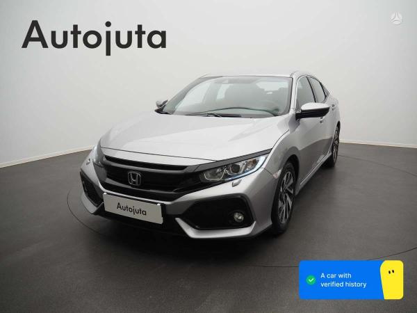 Grey Honda Civic 2019 in Vilnius, with an engine capacity of 0.99 L and mileage of 69 thousand km for 11900 €, photo 1 on AUTOMOTO.COM.LV