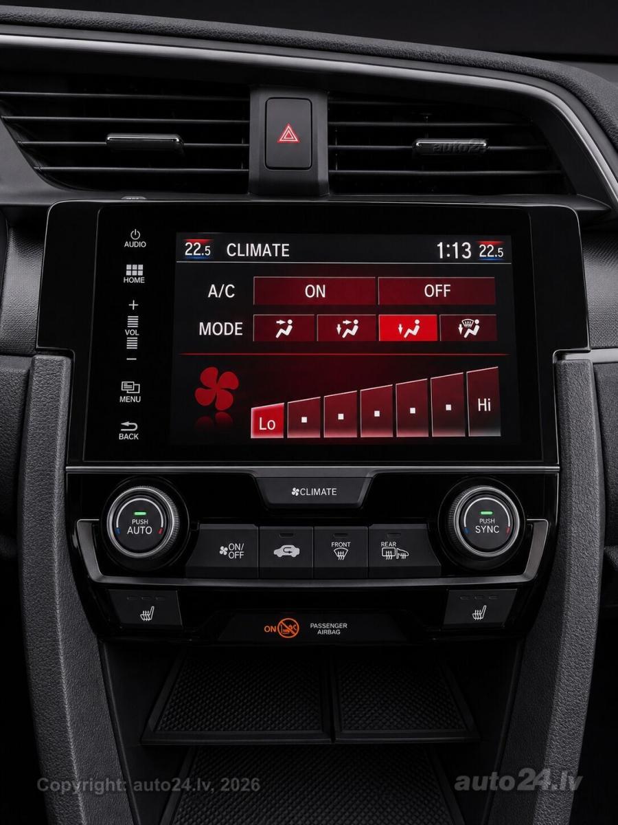 Grey Honda Civic 2019 in Tallinn, with an engine capacity of 1.00 L and mileage of 102 thousand km for 13490 €, photo 18 on AUTOMOTO.COM.LV
