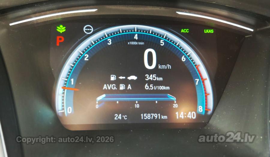 Серый Хонда Цивик 2019 в Таллин, объемом двигателя 1.50 л и пробегом 159 тыс. км за 15999 €, фото 7 на AUTOMOTO.COM.LV