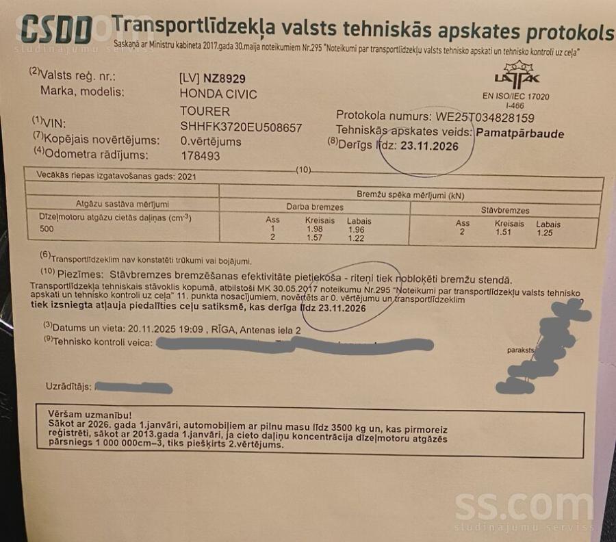 Pelēks Honda Civic 2015 Rīga, ar dzinēja tilpumu 1.60 L un nobraukumu 192 tūkst. km par 7300 €, foto 19 vietnē AUTOMOTO.COM.LV