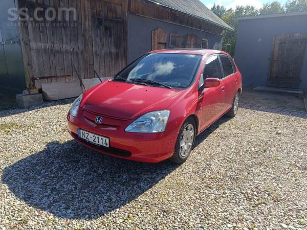 Sarkans Honda Civic 2002 Ventspils, ar dzinēja tilpumu 1.60 L un nobraukumu 179 tūkst. km par 1350 €, foto 1 vietnē AUTOMOTO.COM.LV
