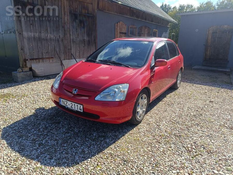 Sarkans Honda Civic 2002 Ventspils, ar dzinēja tilpumu 1.60 L un nobraukumu 179 tūkst. km par 1350 €, foto 1 vietnē AUTOMOTO.COM.LV