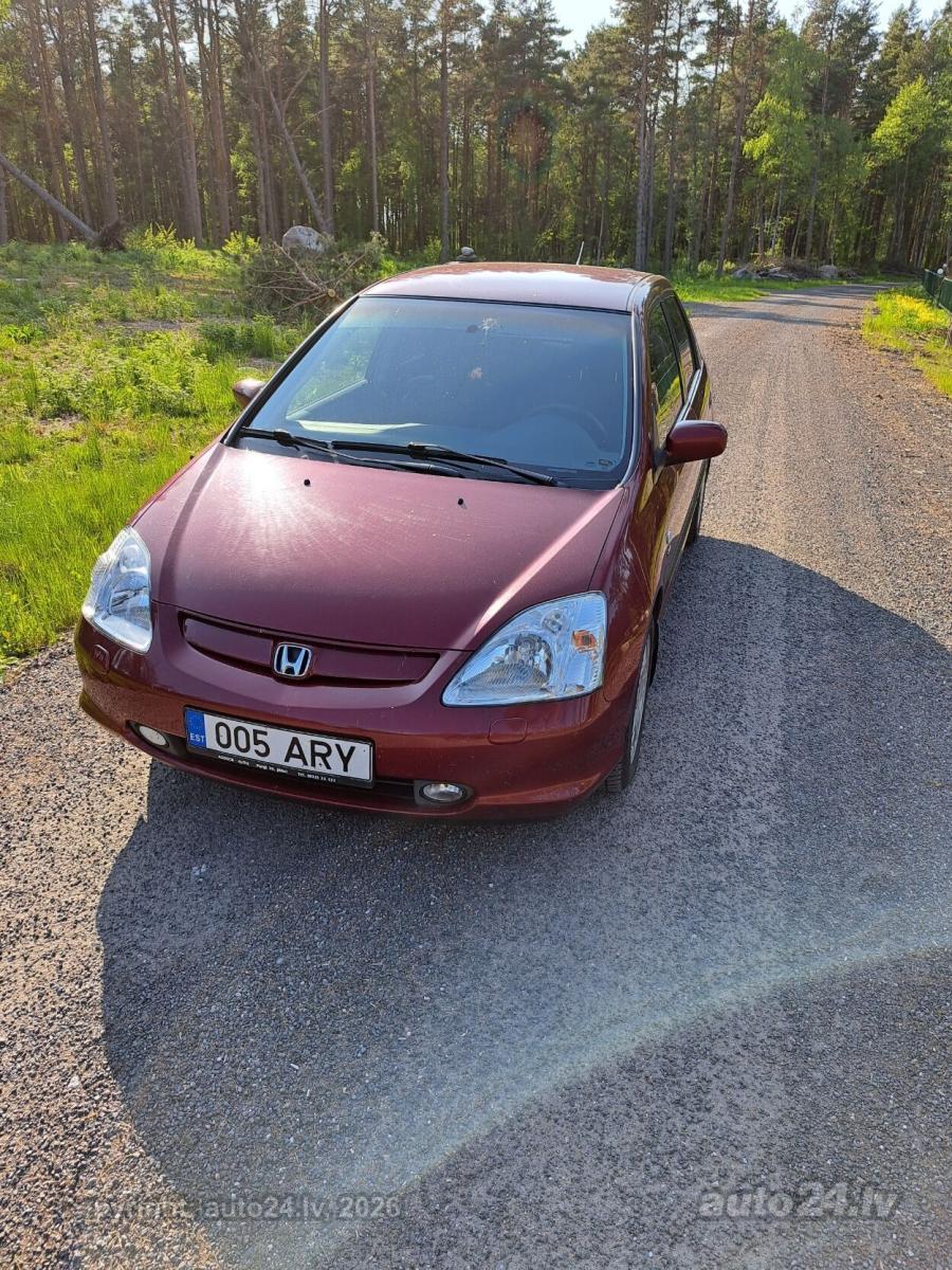 Red Honda Civic 2003 in Tallinn, with an engine capacity of 1.60 L and mileage of 158 thousand km for 2800 €, photo 3 on AUTOMOTO.COM.LV