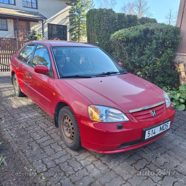 Red Honda Civic 2003 in Tallinn, with an engine capacity of 1.60 L and mileage of 113 thousand km for 1000 €, photo 1 on AUTOMOTO.COM.LV