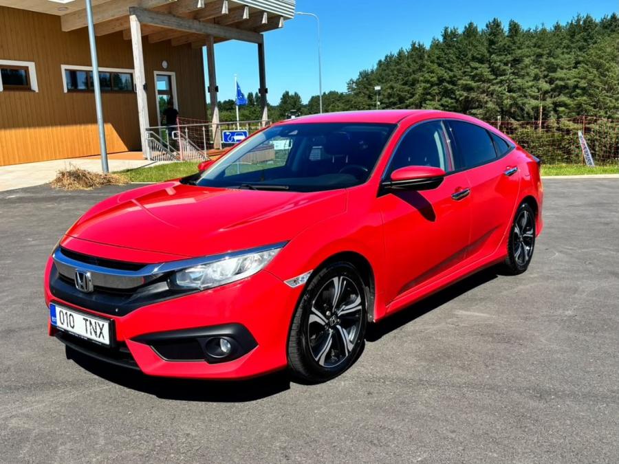 Red Honda Civic 2019 in Narva, with an engine capacity of 1.50 L and mileage of 188 thousand km for 12990 €, photo 9 on AUTOMOTO.COM.LV