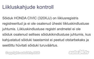 Хонда Цивик 2004 в Тарту, объемом двигателя 1.40 л и пробегом 306 тыс. км за 1299 €, фото 21 на AUTOMOTO.COM.LV