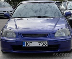Violet Honda Civic 1998 in Jelgava, with an engine capacity of 1.60 L and mileage of 270 thousand km for 4300 €, photo 1 on AUTOMOTO.COM.LV