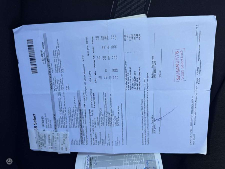 Белый Хонда Цивик 2019 в Вильнюс, объемом двигателя 1.50 л и пробегом 169 тыс. км за 14500 €, фото 46 на AUTOMOTO.COM.LV