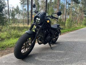 Black Honda CMX 2025 in Nemencine, with an engine capacity of 0.47 L and mileage of 6 thousand km for 6250 €, photo  on AUTOMOTO.COM.LV