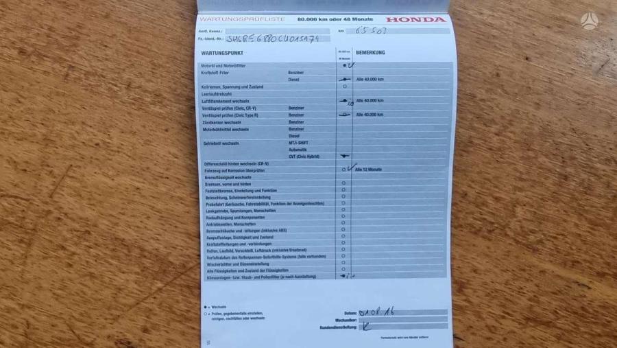 Melns Honda CR-V 2012 Viļņa, ar dzinēja tilpumu 2.20 L un nobraukumu 139 tūkst. km par 8200 €, foto 15 vietnē AUTOMOTO.COM.LV