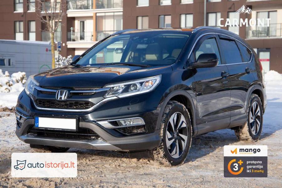 Black Honda CR-V 2015 in Vilnius, with an engine capacity of 1.60 L and mileage of 159 thousand km for 15300 €, photo 1 on AUTOMOTO.COM.LV