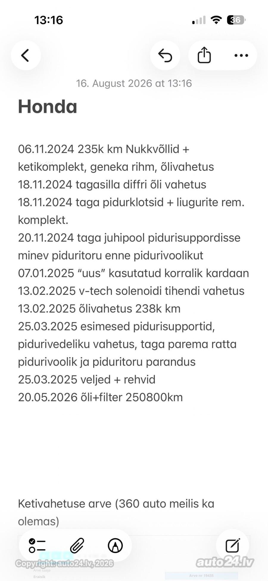 Синий Хонда СРВ 2003 в Таллин, объемом двигателя 2.00 л и пробегом 260 тыс. км за 1200 €, фото 17 на AUTOMOTO.COM.LV