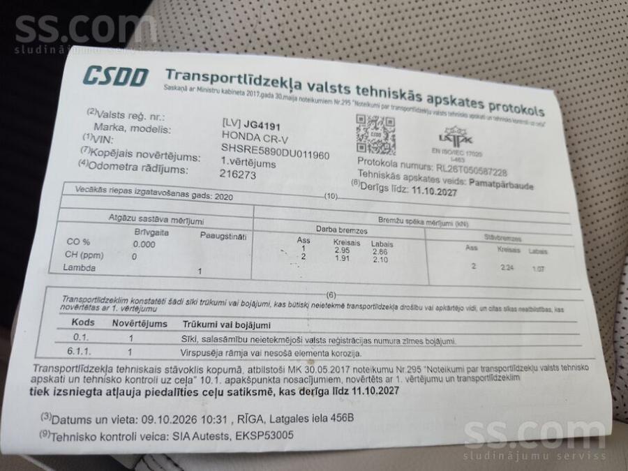 Zils Honda CR-V 2013 Ogre, ar dzinēja tilpumu 2.00 L un nobraukumu 216 tūkst. km par 11450 €, foto 23 vietnē AUTOMOTO.COM.LV