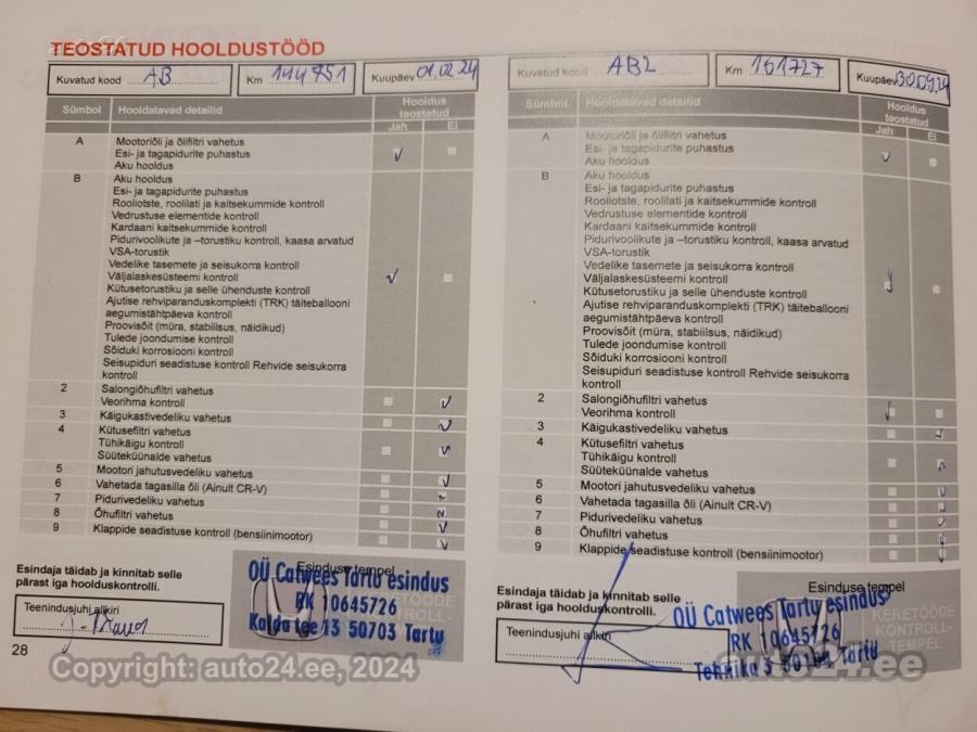 Синий Хонда СРВ 2016 в Таллин, объемом двигателя 2.00 л и пробегом 187 тыс. км за 13800 €, фото 11 на AUTOMOTO.COM.LV