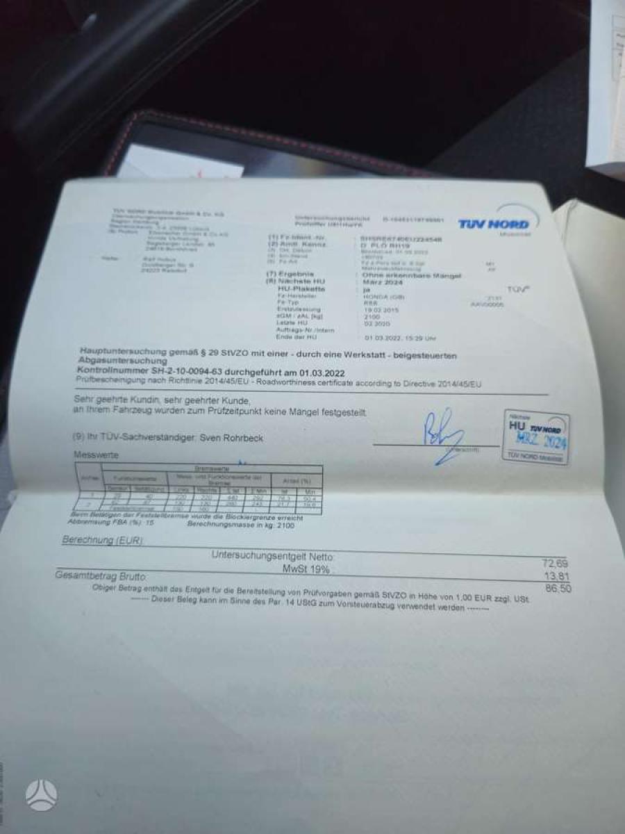 Brūns Honda CR-V 2015 Radviliškis, ar dzinēja tilpumu 1.60 L un nobraukumu 270 tūkst. km par 7900 €, foto 33 vietnē AUTOMOTO.COM.LV