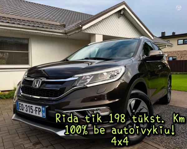 Brown Honda CR-V 2018 in Kaunas, with an engine capacity of 1.60 L and mileage of 199 thousand km for 14800 €, photo 1 on AUTOMOTO.COM.LV