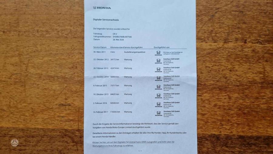 Хонда СРВ 2011 в Вильнюс, объемом двигателя 2.20 л и пробегом 248 тыс. км за 7500 €, фото 53 на AUTOMOTO.COM.LV