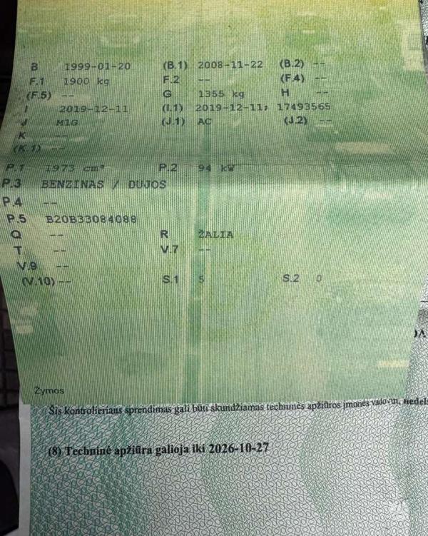 Зеленый Хонда СРВ 1999 в Вильнюс, объемом двигателя 1.97 л и пробегом 365 тыс. км за 1650 €, фото 9 на AUTOMOTO.COM.LV