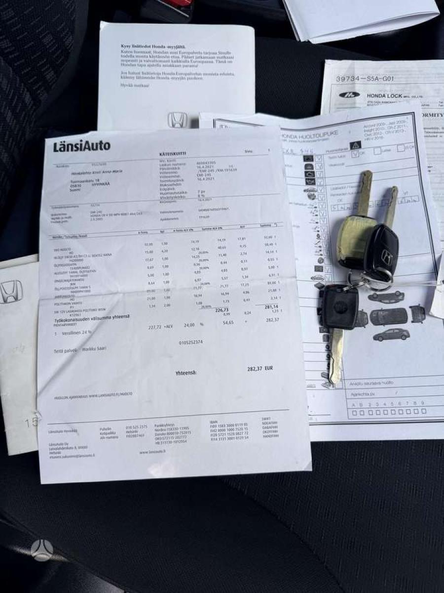 Pelēks Honda CR-V 2005 Utena, ar dzinēja tilpumu 2.00 L un nobraukumu 237 tūkst. km par 3990 €, foto 40 vietnē AUTOMOTO.COM.LV