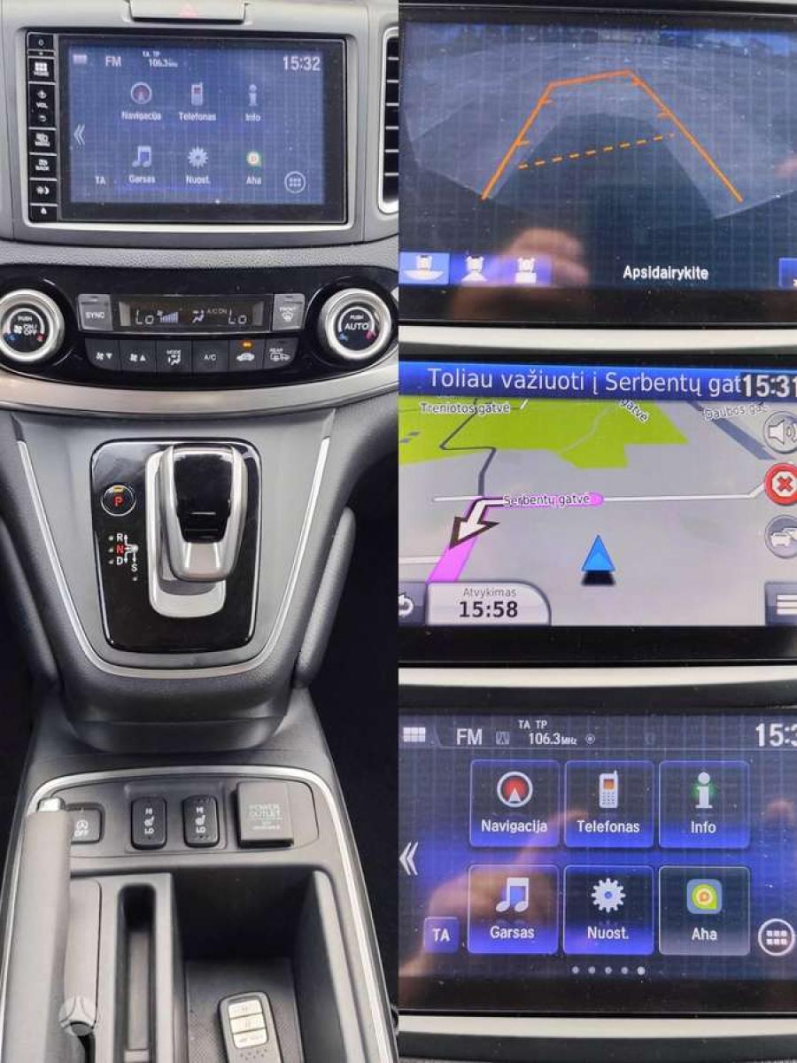 Grey Honda CR-V 2015 in Siauliai, with an engine capacity of 1.60 L and mileage of 300 thousand km for 12990 €, photo 17 on AUTOMOTO.COM.LV