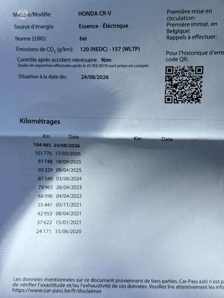 Серый Хонда СРВ 2019 в Укмерге, объемом двигателя 1.99 л и пробегом 104 тыс. км за 21350 €, фото 23 на AUTOMOTO.COM.LV