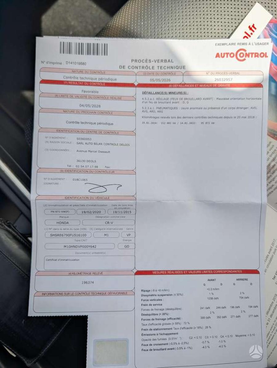 Оранжевый Хонда СРВ 2015 в Таураге, объемом двигателя 1.60 л и пробегом 199 тыс. км за 11600 €, фото 19 на AUTOMOTO.COM.LV