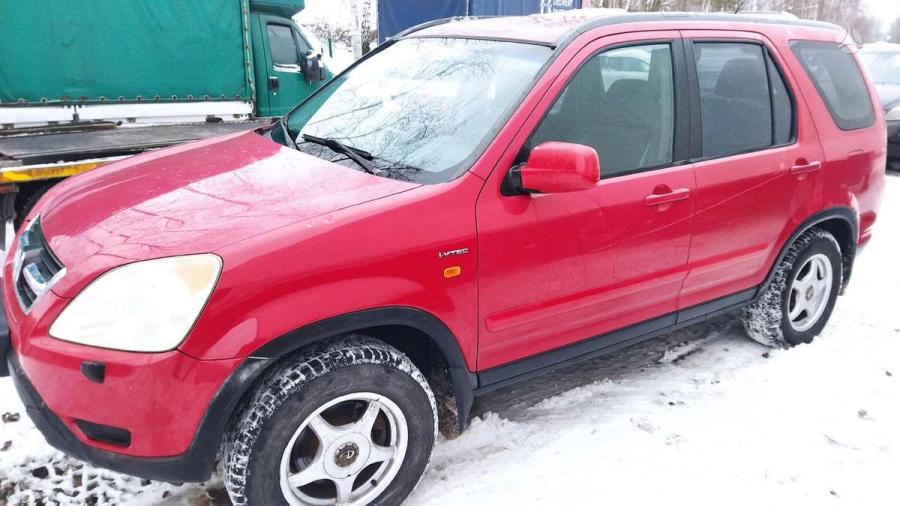Sarkans Honda CR-V 2003 Kauņa, ar dzinēja tilpumu 2.00 L un nobraukumu 222 tūkst. km par 1350 €, foto 4 vietnē AUTOMOTO.COM.LV