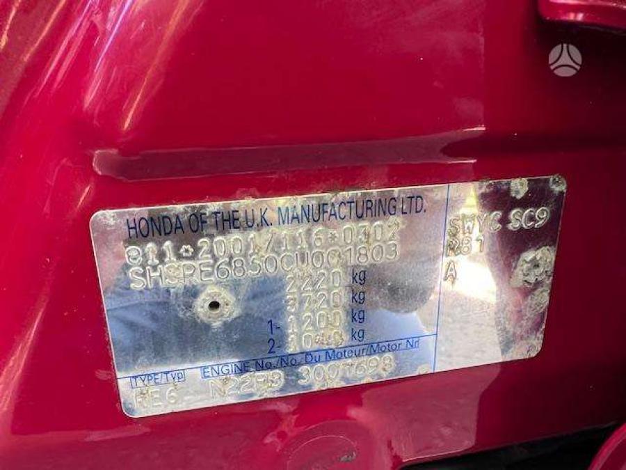 Red Honda CR-V 2012 in Klaipeda, with an engine capacity of 2.20 L and mileage of 340 thousand km for 6750 €, photo 33 on AUTOMOTO.COM.LV