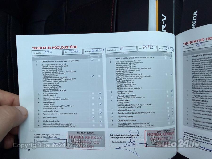 Белый Хонда СРВ 2021 в Таллин, объемом двигателя 2.00 л и пробегом 95 тыс. км за 28900 €, фото 28 на AUTOMOTO.COM.LV