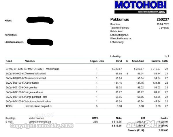 Honda CRF 300 2022 Valga, ar dzinēja tilpumu 0.00 L un nobraukumu 0 tūkst. km par 5000 €, foto 10 vietnē AUTOMOTO.COM.LV