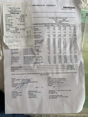 Honda CRF 2016 in Vilnius, with an engine capacity of 1.00 L and mileage of 49 thousand km for 8000 €, photo 5 on AUTOMOTO.COM.LV