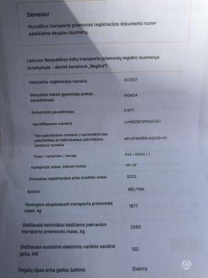 Синий Хонда e:Ny1 2023 в Вильнюс, объемом двигателя 0.00 л и пробегом 36 тыс. км за 26000 €, фото 22 на AUTOMOTO.COM.LV