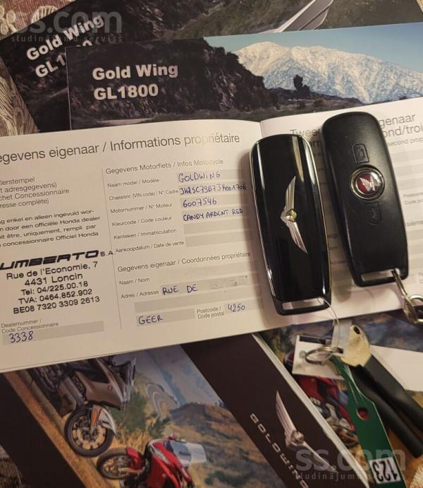 Хонда Goldwing 2019 в Рига, объемом двигателя 1.80 л и пробегом 0 тыс. км за 23500 €, фото 10 на AUTOMOTO.COM.LV