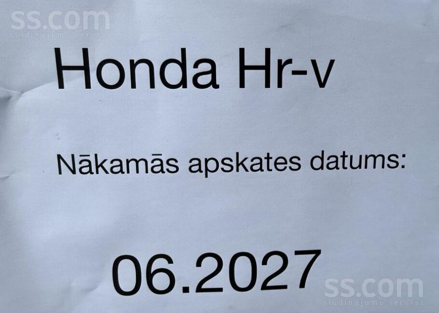 Grey Honda HR-V 2018 in Riga, with an engine capacity of 1.60 L and mileage of 0 thousand km for 10990 €, photo 23 on AUTOMOTO.COM.LV
