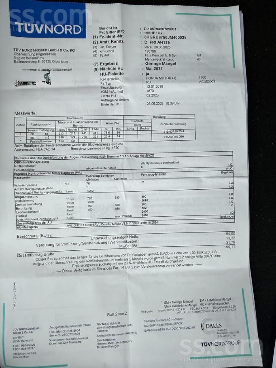 Pelēks Honda HR-V 2018 Rīga, ar dzinēja tilpumu 1.60 L un nobraukumu 0 tūkst. km par 9990 €, foto 30 vietnē AUTOMOTO.COM.LV