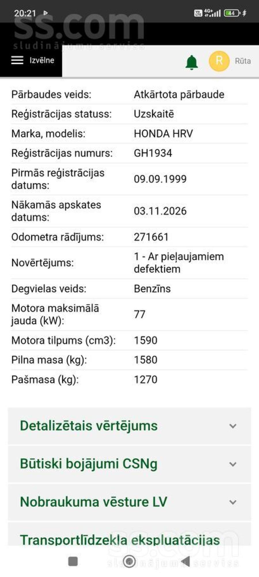 Sarkans Honda HR-V 1999 Talsi, ar dzinēja tilpumu 1.60 L un nobraukumu 273 tūkst. km par 950 €, foto 9 vietnē AUTOMOTO.COM.LV