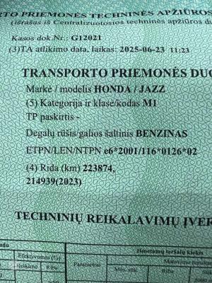 Синий Хонда Джаз 2010 в Вильнюс, объемом двигателя 1.34 л и пробегом 0 тыс. км за 2999 €, фото 15 на AUTOMOTO.COM.LV