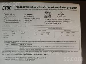 Pelēks Honda Jazz 2006 Daugavpils, ar dzinēja tilpumu 1.30 L un nobraukumu 252 tūkst. km par 1200 €, foto 22 vietnē AUTOMOTO.COM.LV