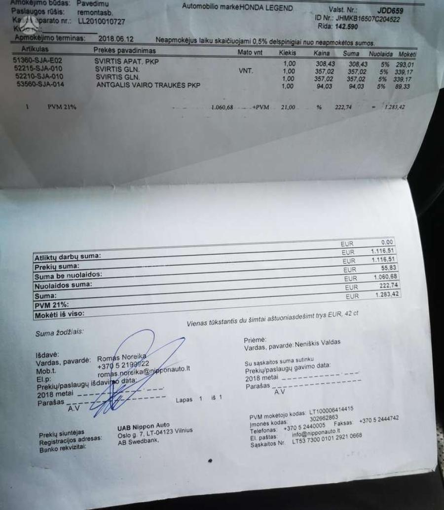 Серый Хонда Легенд 2008 в Вильнюс, объемом двигателя 3.47 л и пробегом 154 тыс. км за 5995 €, фото 42 на AUTOMOTO.COM.LV