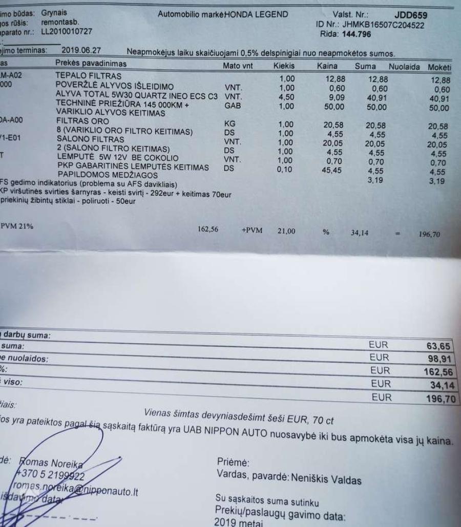 Серый Хонда Легенд 2008 в Вильнюс, объемом двигателя 3.47 л и пробегом 154 тыс. км за 5995 €, фото 45 на AUTOMOTO.COM.LV