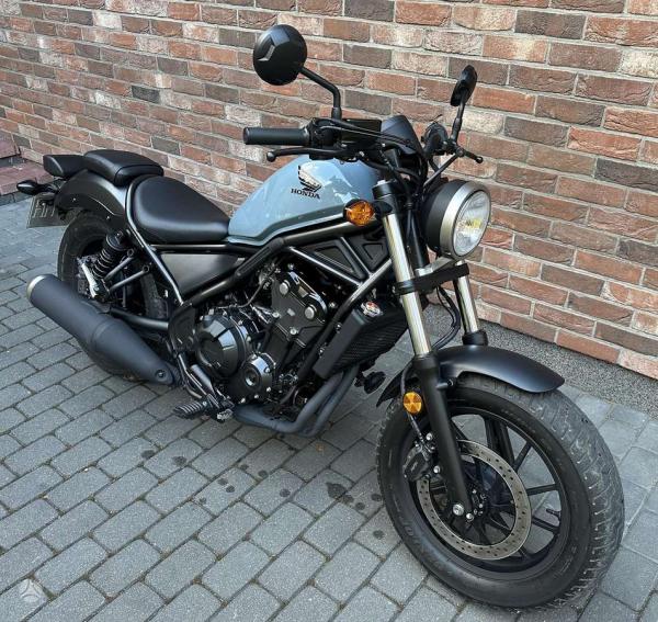 Grey Honda Rebel 2019 in Vilnius, with an engine capacity of 0.47 L and mileage of 2 thousand km for 5500 €, photo 9 on AUTOMOTO.COM.LV