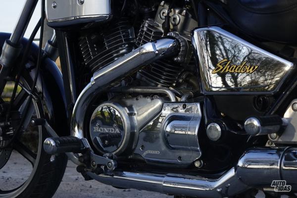 Black Honda VT Shadow 1987 in Akmene, with an engine capacity of 0.70 L and mileage of 39 thousand km for 2150 €, photo 8 on AUTOMOTO.COM.LV