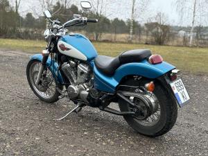 Blue Honda VT Shadow 1995 in Ukmerge, with an engine capacity of 0.60 L and mileage of 54 thousand km for 1150 €, photo 4 on AUTOMOTO.COM.LV